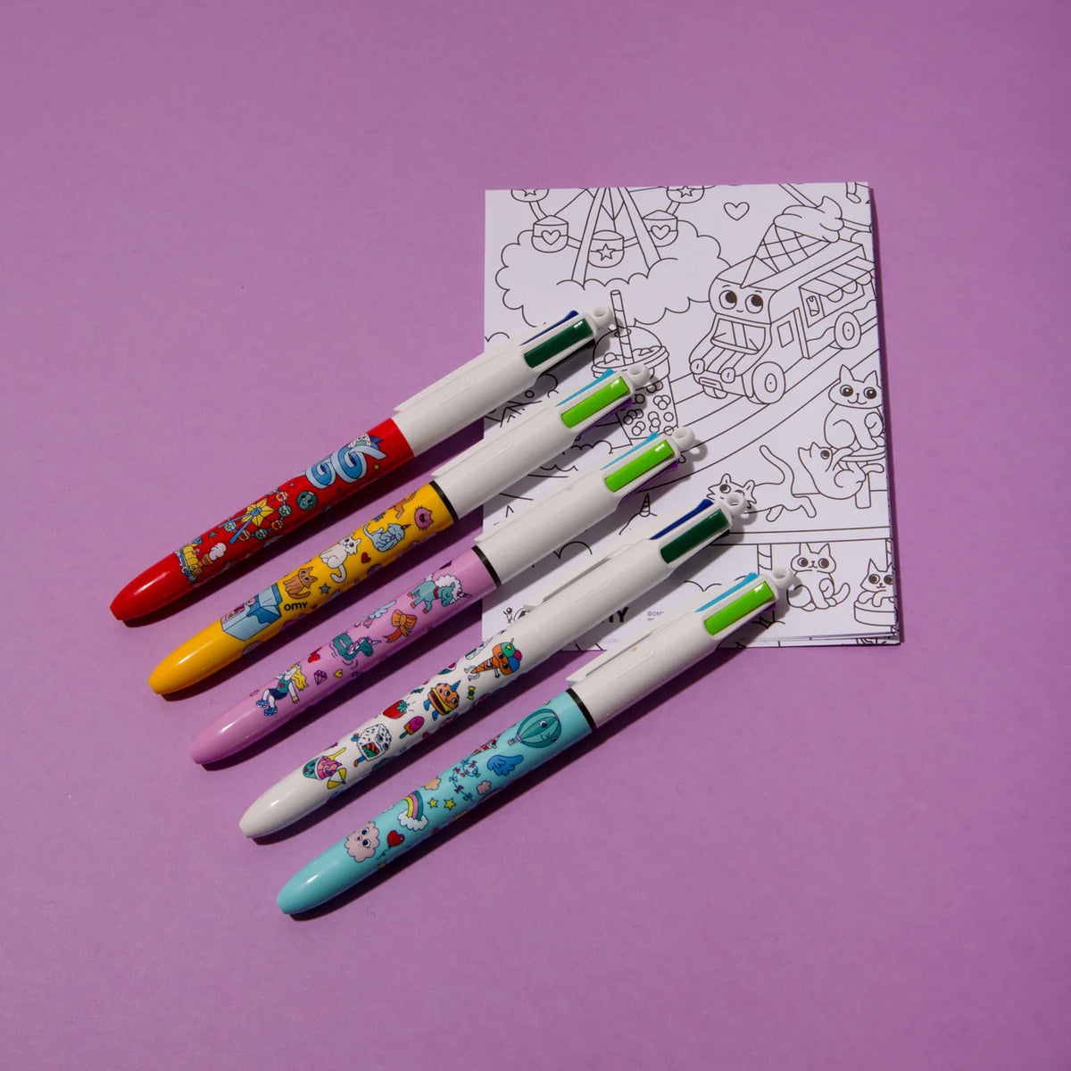 Bic X Omy Coffret 5 Stylos Kawaii La Picorette