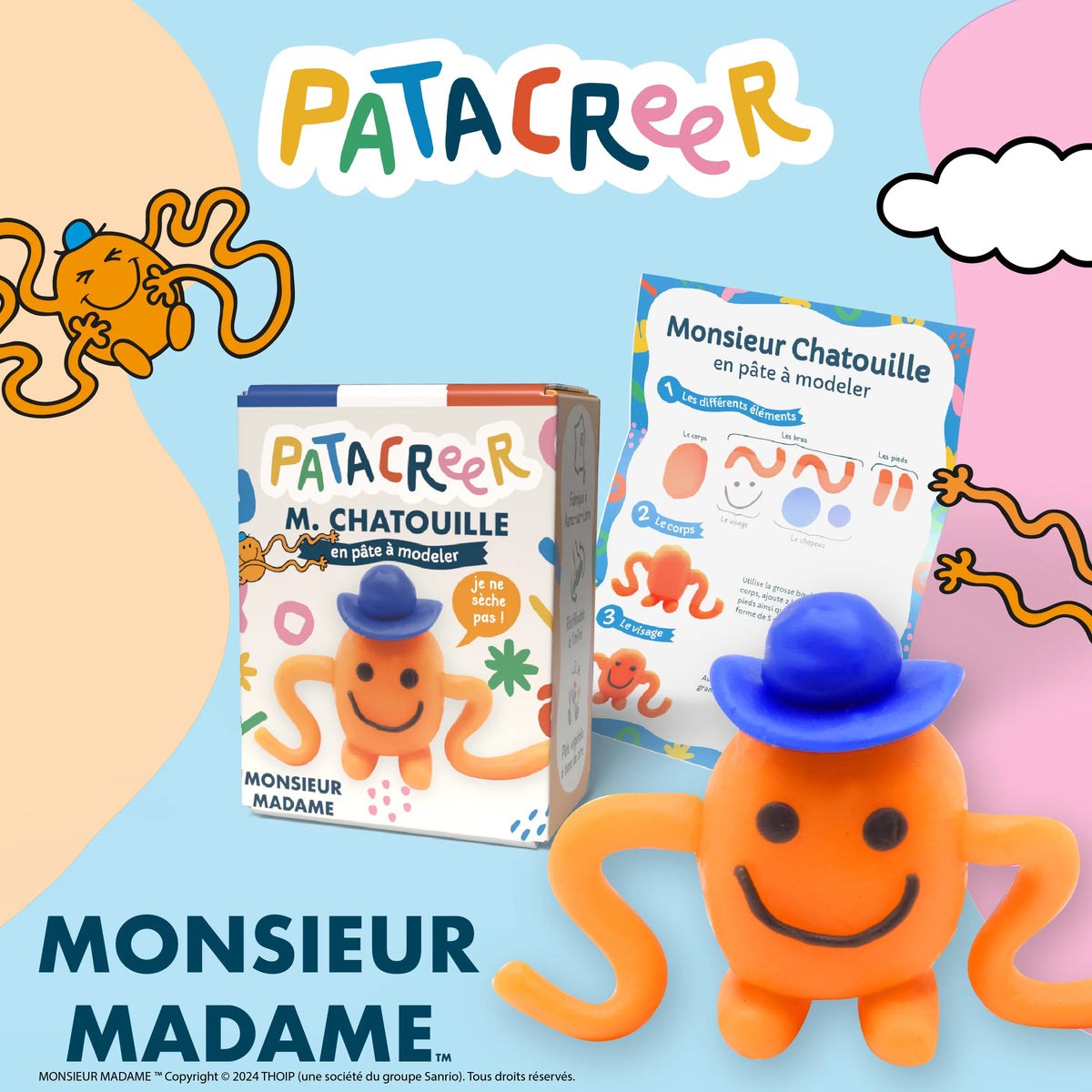 Kit à fabriquer M. Chatouille en pâte à modeler – La picorette